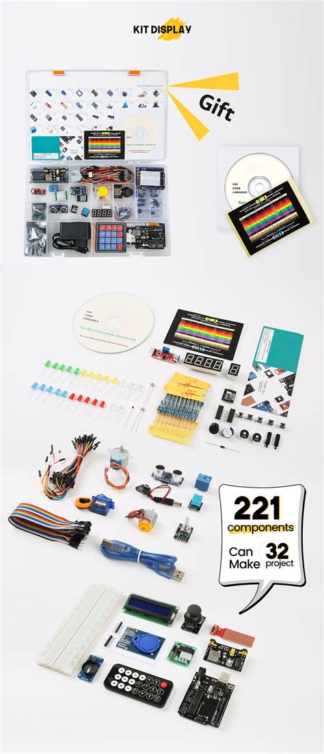 Kit Arduino Uno Complet Avec Tutoriel Kgtech