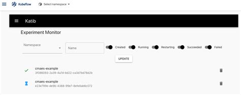 katib ui allows you to delete experiments when no namespace is selected