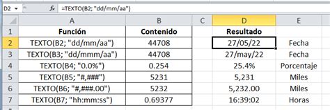 Función Texto Excel Text En Inglés