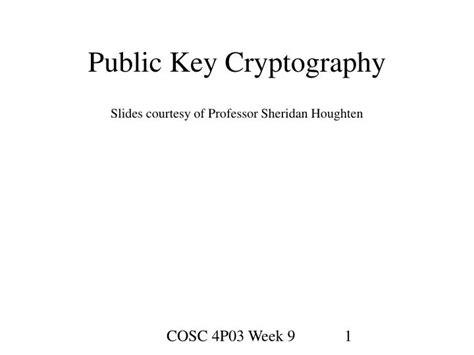PPT Public Key Cryptography PowerPoint Presentation Free Download ID 5080338