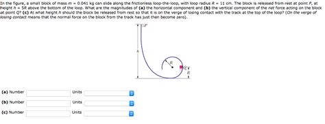 solved in the figure a small block of mass m 0 041 kg can