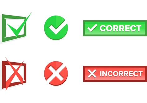 Correct Incorrect Vector Symbols Download Free Vector Art Stock
