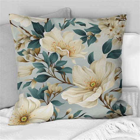 Design Art Sandy Beige And Blue Hydrangea Tranquility Vii Floral