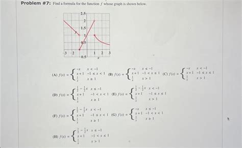 Problem 7 Find A Formula For The Function F Whose