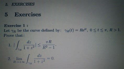 Solved 5 EXERCISES 5 Exercises Exercise 1 Let 7R Be The Chegg Com