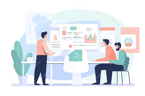 premium ai image flat illustration of a ux research team analyzing