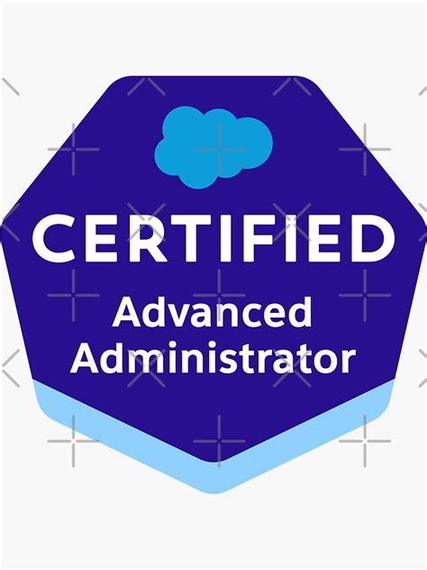 Salesforce Certification Advanced Administrator Badge Sticker For