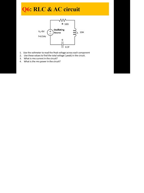 Solved Q6 Rlc Andac Circuit R10 Oscillating Source L 10h