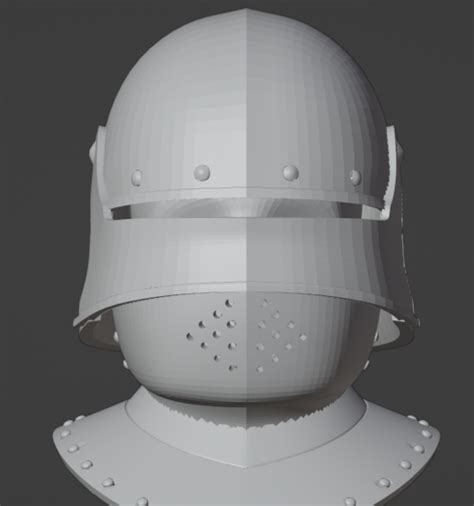 🪖 German Sallet Medieval Helmet High Detail・ Stl File For ・cults