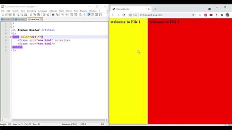 FRAME BORDER FRAMEBORDER BORDER NORESIZE ATTRIBUTES YouTube