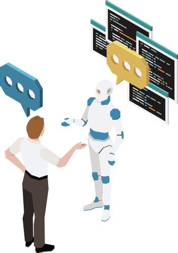 Robot Isometric Icon Royalty Free Vector Image