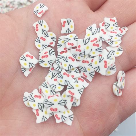 100glot Cute Cat Slice Polymer Clay Sprinkles For Grandado