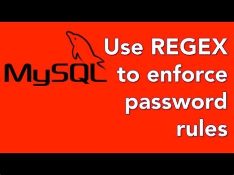 12 Enforce Password Requirements With Regex YouTube