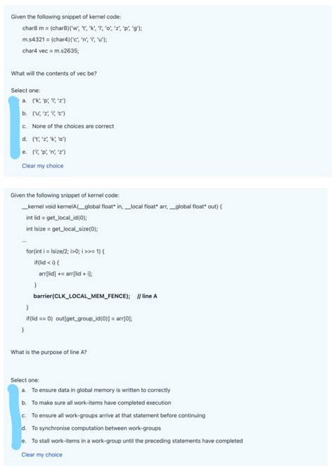 Answered Given The Following Snippet Of Kernel Bartleby