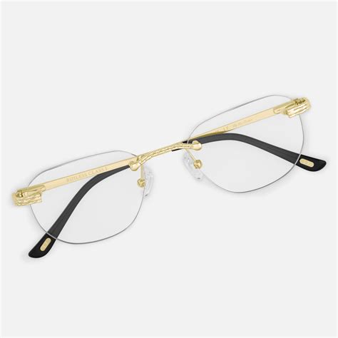Gold Rimless Glasses Gold Rimless Class I Clear Lens Lux Frames