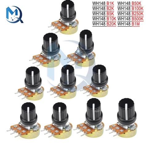 Résistance Variable B20k Angeek 10 Potentiomètres Linéaires B20k 20k