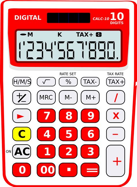 Download Red Digital Calculator Displaying Numbers Wallpapers Com