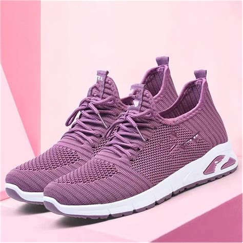 Aviraa Womens Sports Shoes Ladies Lace Up Knit Soft Sole