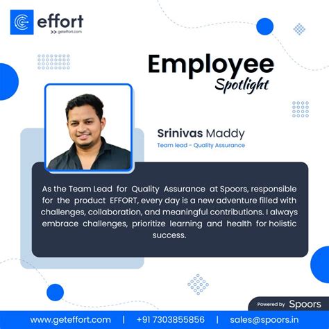 Spoors On Linkedin Effort Nocode Spoorsstar Teamlead Qualityassurance