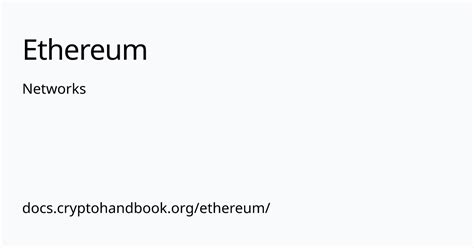 Networks Ethereum