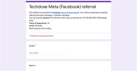 lavakush mani tiwari on linkedin techdose meta facebook referral