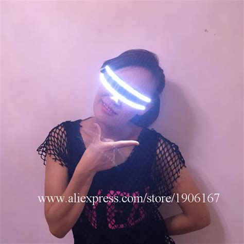New Arrival Led Glasses White Color Luminous Glasses Stage Props For Wedding Sex Woman Glasses
