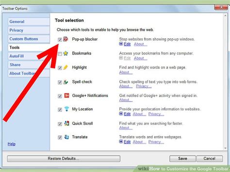 How To Customize The Google Toolbar 10 Steps With Pictures