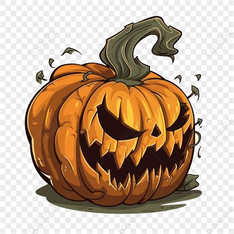 할로윈 만화 무서운 호박 흰색 배경에 벡터삽화클립 아트 Png 일러스트 무료 다운로드 Lovepik