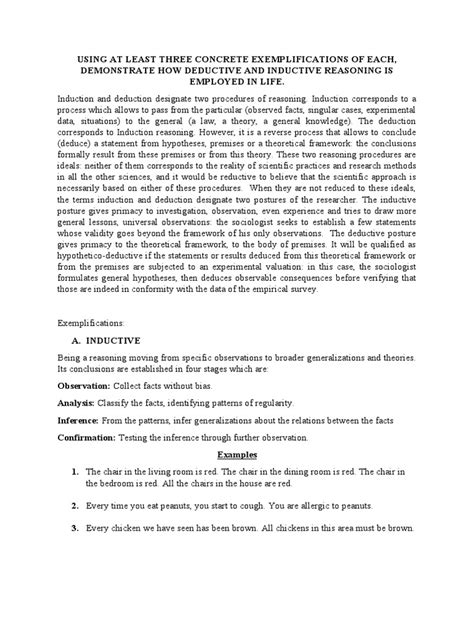 Critical Thinking Assignment Pdf Inductive Reasoning Deductive Reasoning