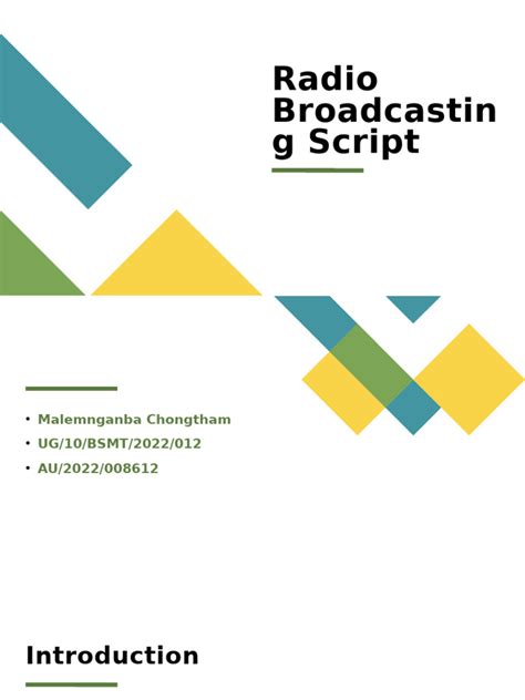 Radio Broadcasting Assignment Pdf