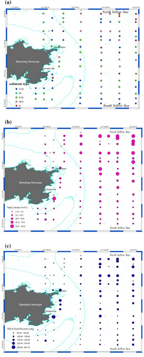Spatial Distribution Maps Of Sediment Types Of Surficial Sediments In