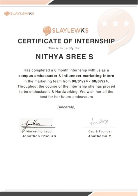 nithya sree s on linkedin internship influencermarketing