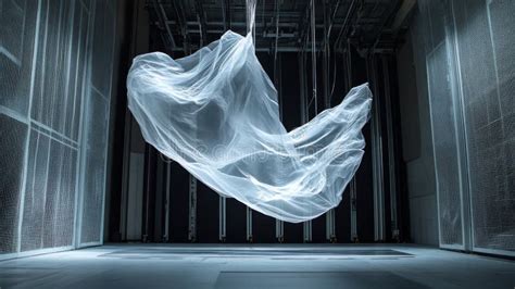 Testing Of Nylon Parachute Fabric In Wind Tunnel Experiment Stock Illustration Illustration Of