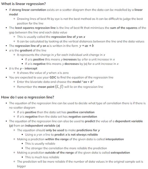 IB DP Maths AI HL复习笔记4 2 3 Linear Regression 翰林国际教育