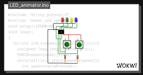 LED Animator Ino Wokwi ESP32 STM32 Arduino Simulator