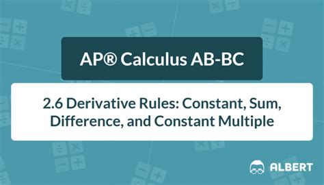 Derivative Of Polynomial And Other Derivative Rules A Review Albert Resources