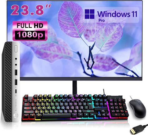 Amazon Com Hp Elitedesk G Mini Desktop With New Fhd Monitor Intel Core I T