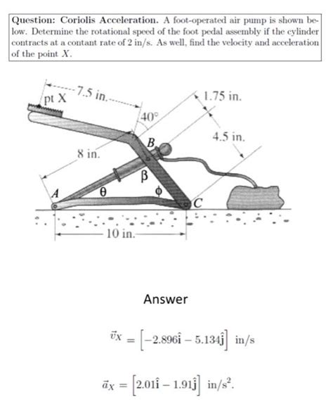 Solved Question Coriolis Acceleration A Foot Operated Air
