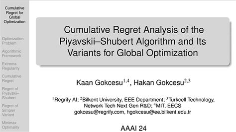 Underline Cumulative Regret Analysis Of The Piyavskiishubert
