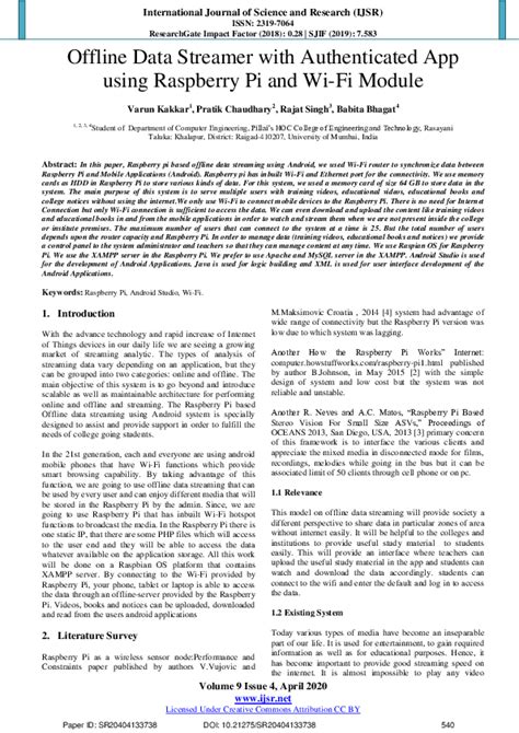 Pdf Offline Data Streamer With Authenticated App Using Raspberry Pi And Wi Fi Module Pratik