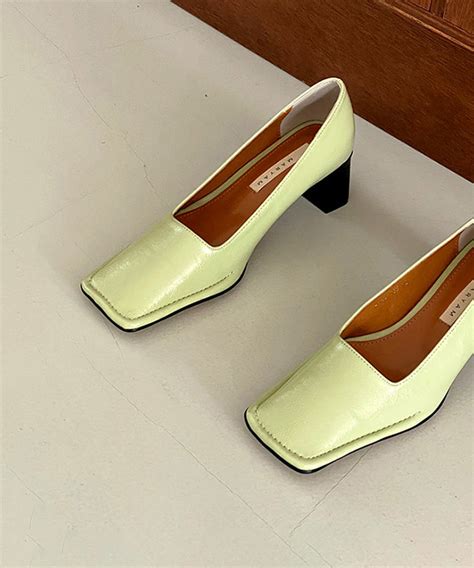 유어쏭 스프링네온 펌프스힐 블랙아이보리민트핑크