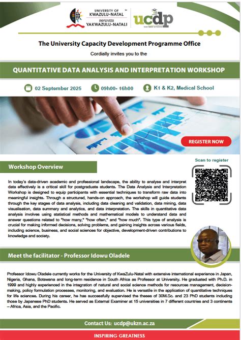Quantitative Data Analysis And Interpretation Workshop Medical School University Capacity