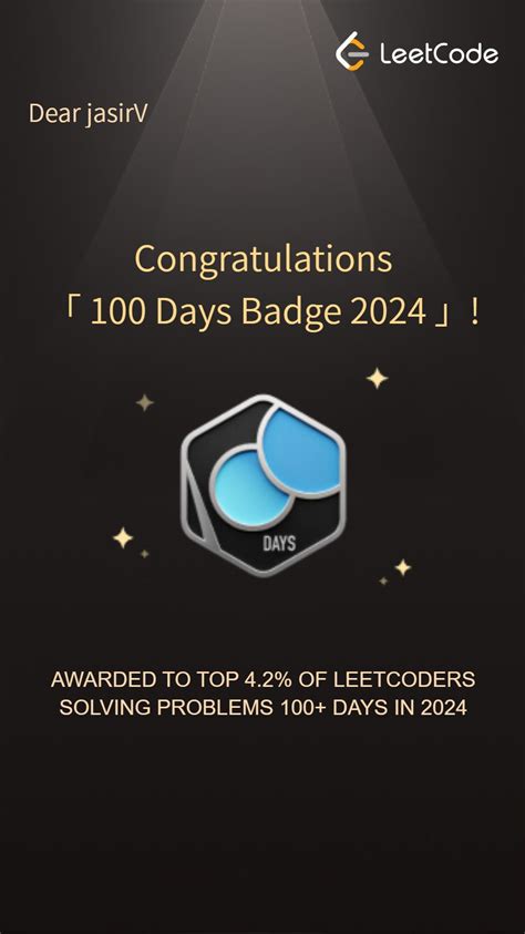 jasir kpt on linkedin leetcode 100daysbadge codingjourney continuouslearning problemsolving…