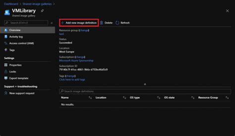 Azure Shared Image Gallery Feature