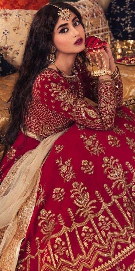 Sajal Aly Red Bridal Dress Latest Bridal Dresses Bridal Dress Design