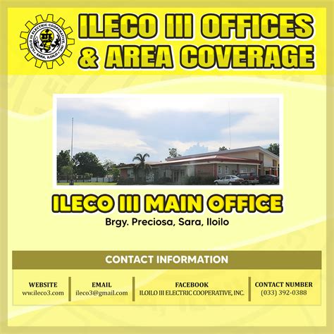 Ileco Iii Offices And Area Coverage Iloilo Iii Electric Cooperative Inc