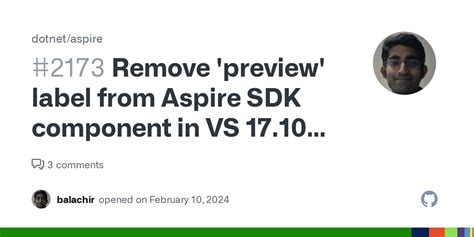 Remove Preview Label From Aspire Sdk Component In Vs 1710 Installer