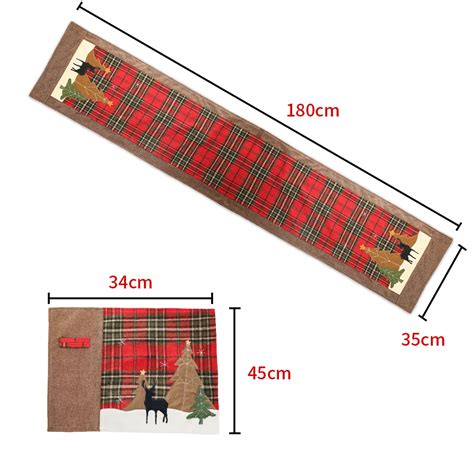 1 Набор, Рождественский Настольный коврик в клетку с изображением лося ...