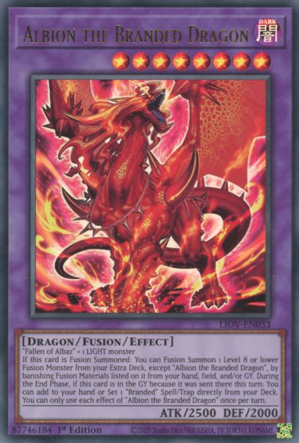 Card Galleryalbion The Branded Dragon Yu Gi Oh Wiki Fandom