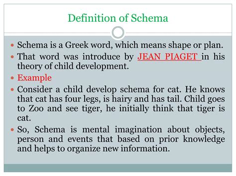 Schema Theory Piaget